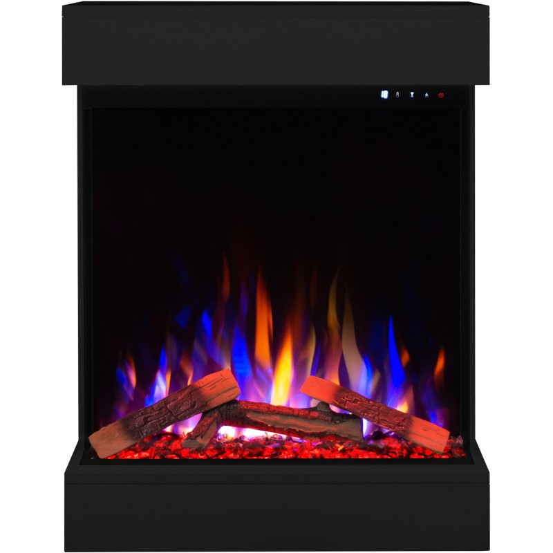 Kominek elektryczny LED pionowy czarny DAME trójstronny-Aflamo